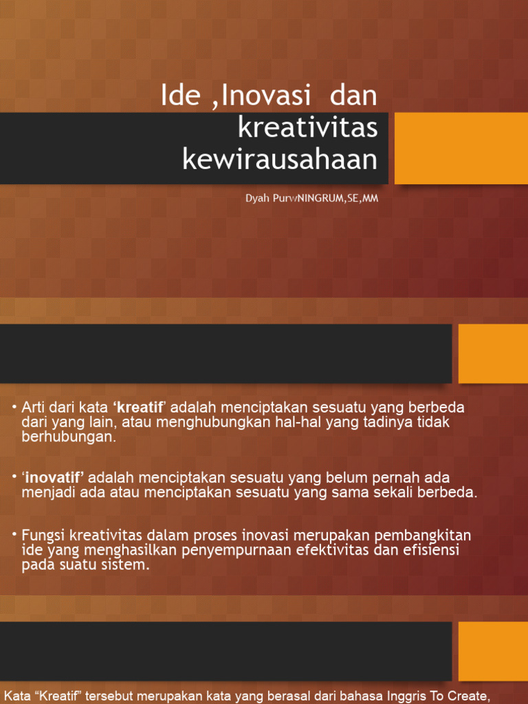 Ide, Kreativitas Dan Inovasi | PDF