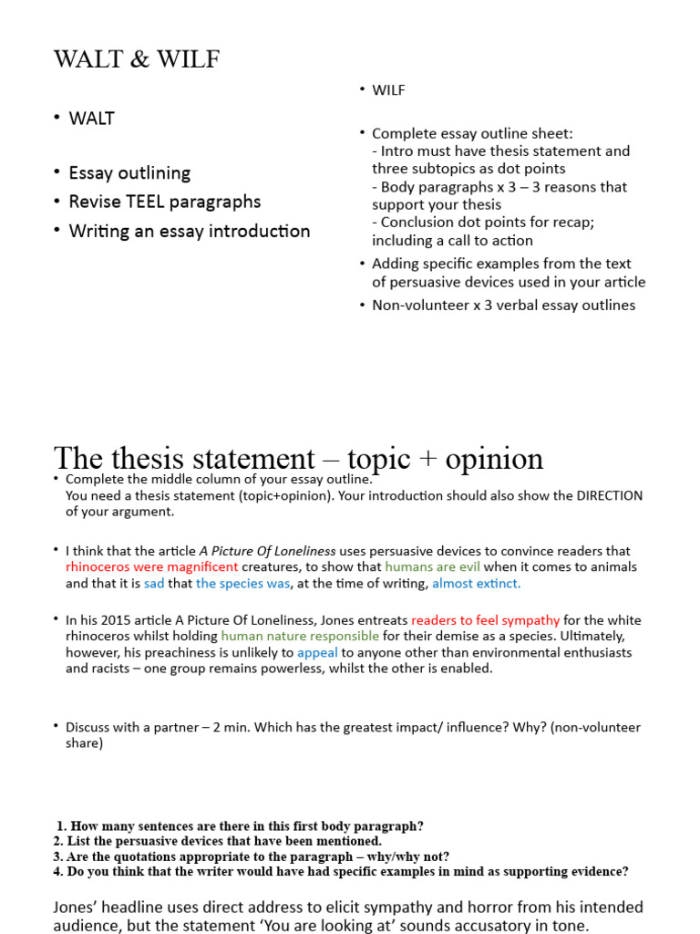 Year 10 Analytical Essay Week 5 | PDF | Essays