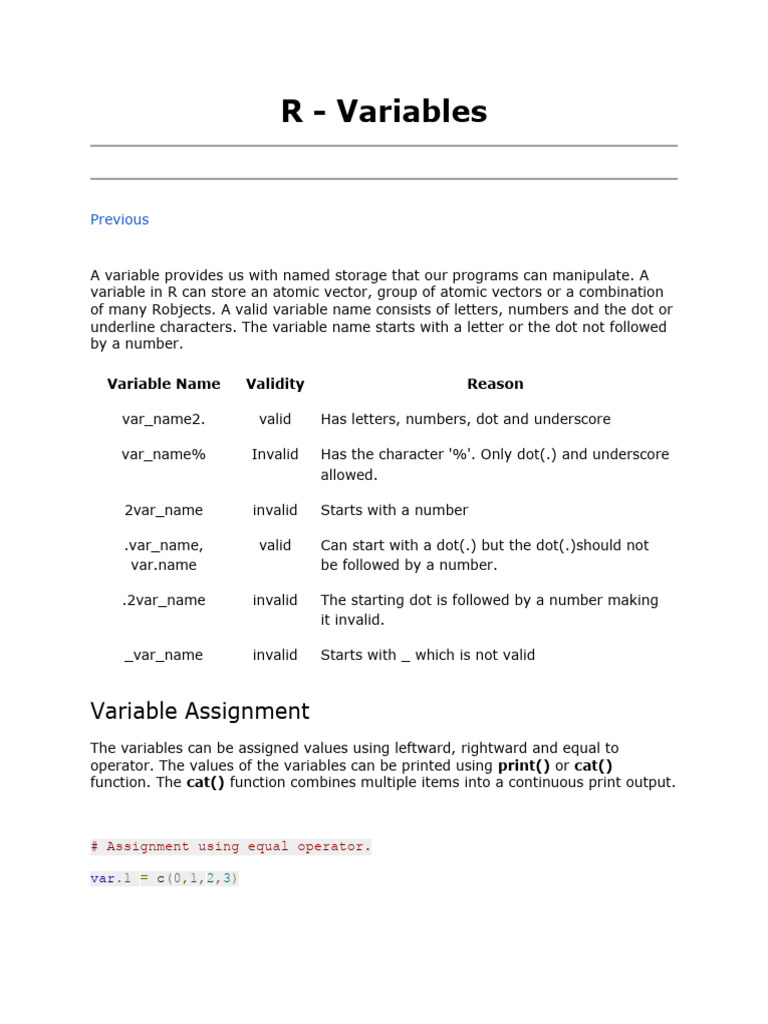 Variables Pdf Variable Computer Science Data Type