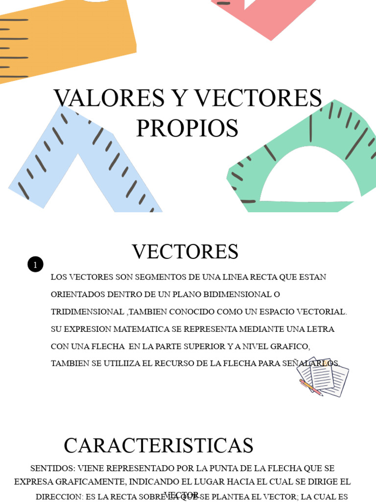 Valores y Vectores Propios | PDF | Valores propios y vectores propios | Vector Euclidiano