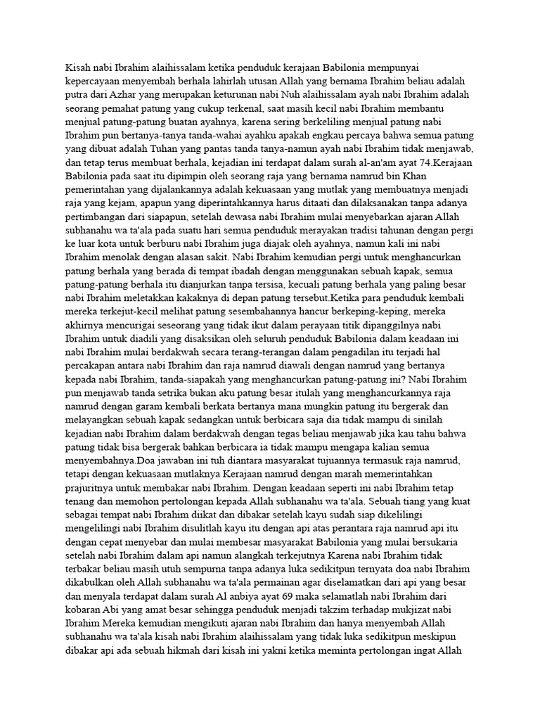 Kisah Nabi Ibrahim | PDF