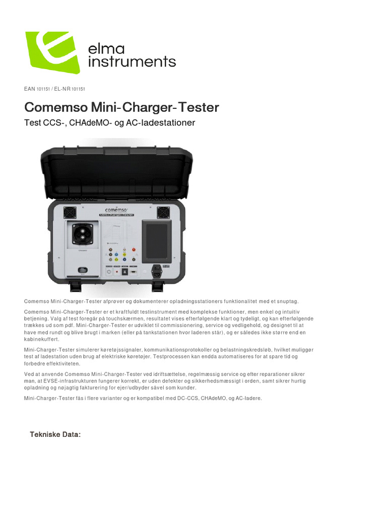 Comemso Mini Charger Tester | PDF