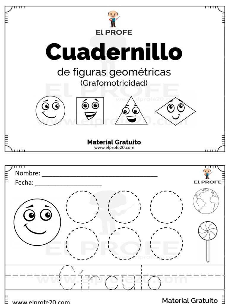 Cuadernillo Figuras Geometricas Grafomotricidad | PDF