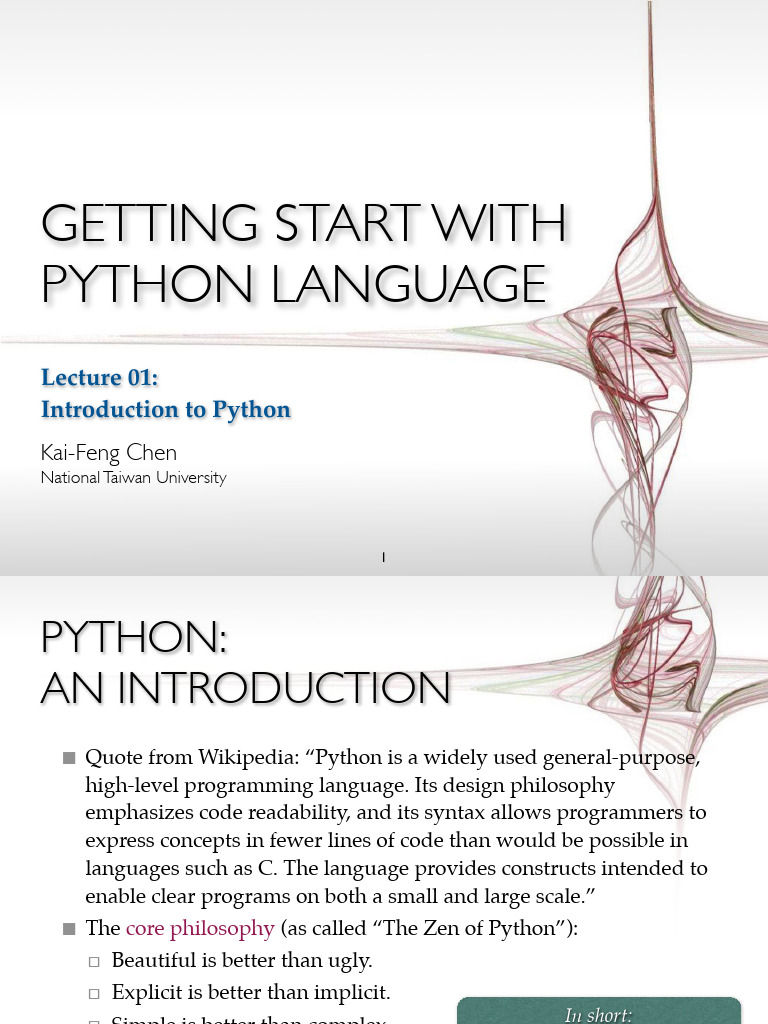 python-01 | PDF | Computer Program | Programming