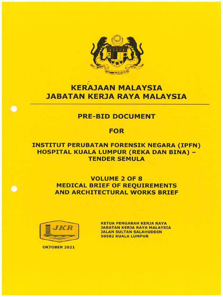 Volume 2 of 8 Medical Brief of Requirements and Architectural Works ...