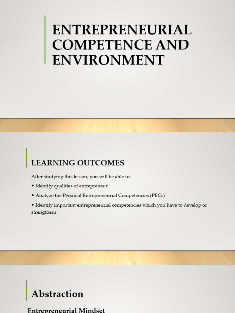 Ent 101 Lesson 3 | PDF | Entrepreneurship | Goal