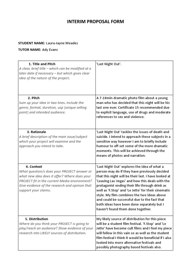 Interim FMP Form LNO | PDF
