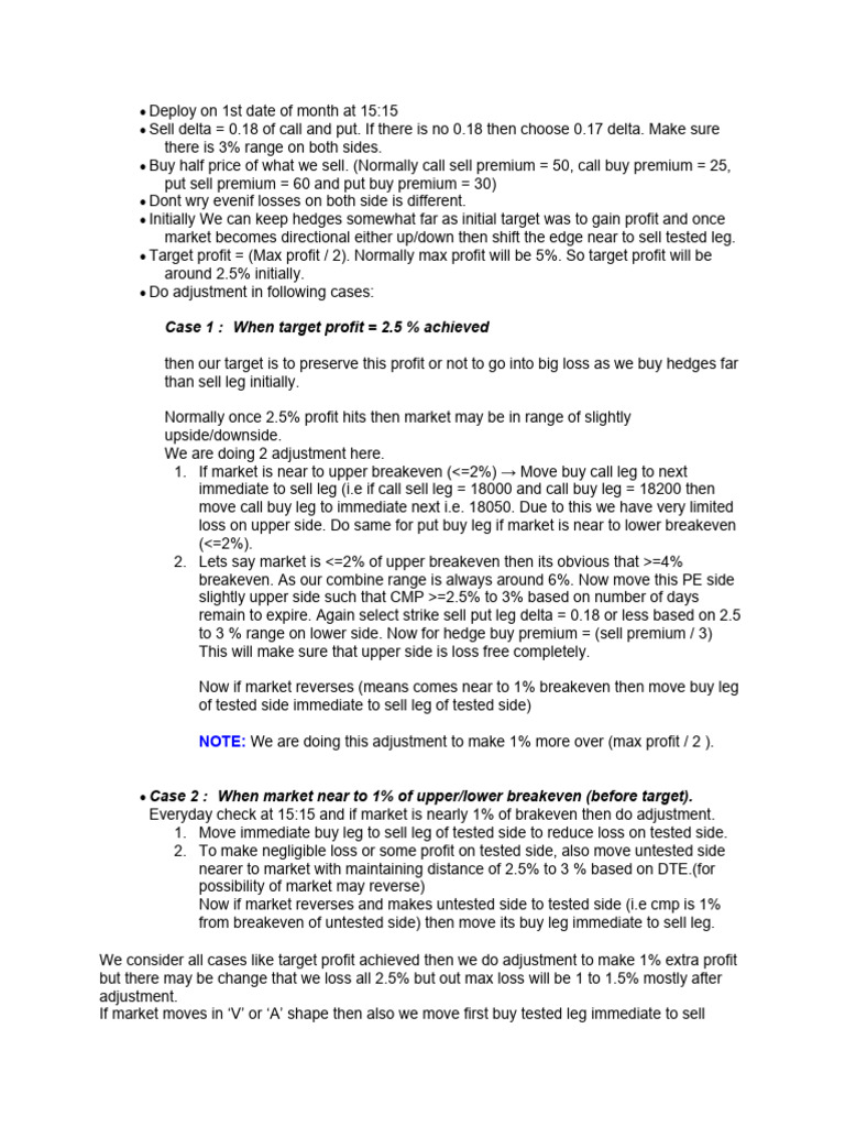 Monthly IC rules | PDF | Hedge (Finance) | Financial Markets