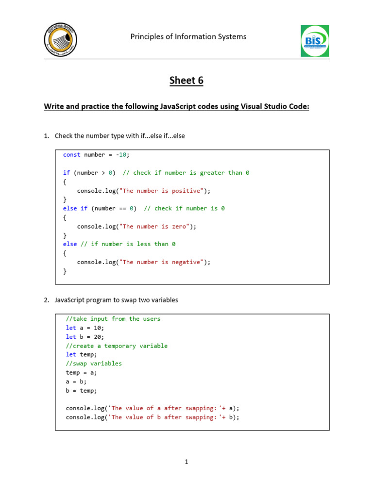National BIS PIS Sheet 6 | PDF
