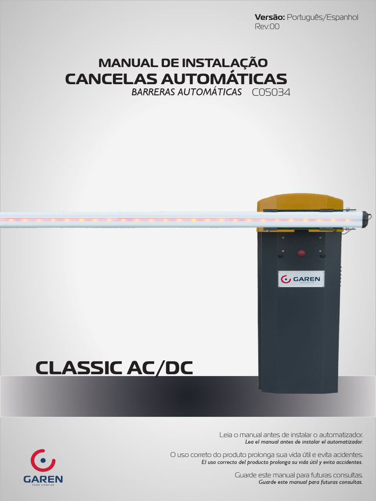 Manual Instalación Cancela AC/DC | PDF | Ingenieria Eléctrica | Bienes ...
