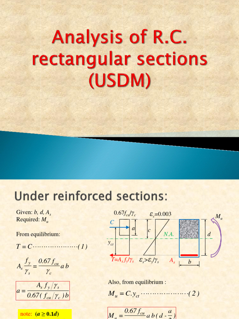 RC Section Ultimate Moment Calculation | PDF | Applied And ...