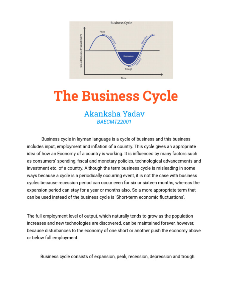 Business Cycle | PDF | Business Cycle | Recession
