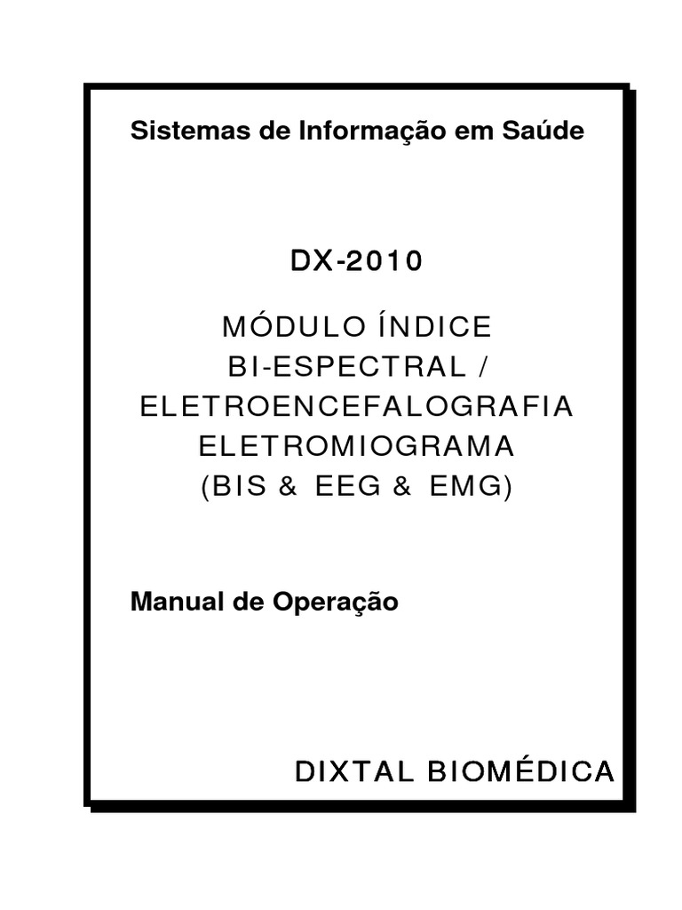 Anexo Iiib - Manual Módulo Bis & Eeg & Emg | PDF | Eletroencefalografia