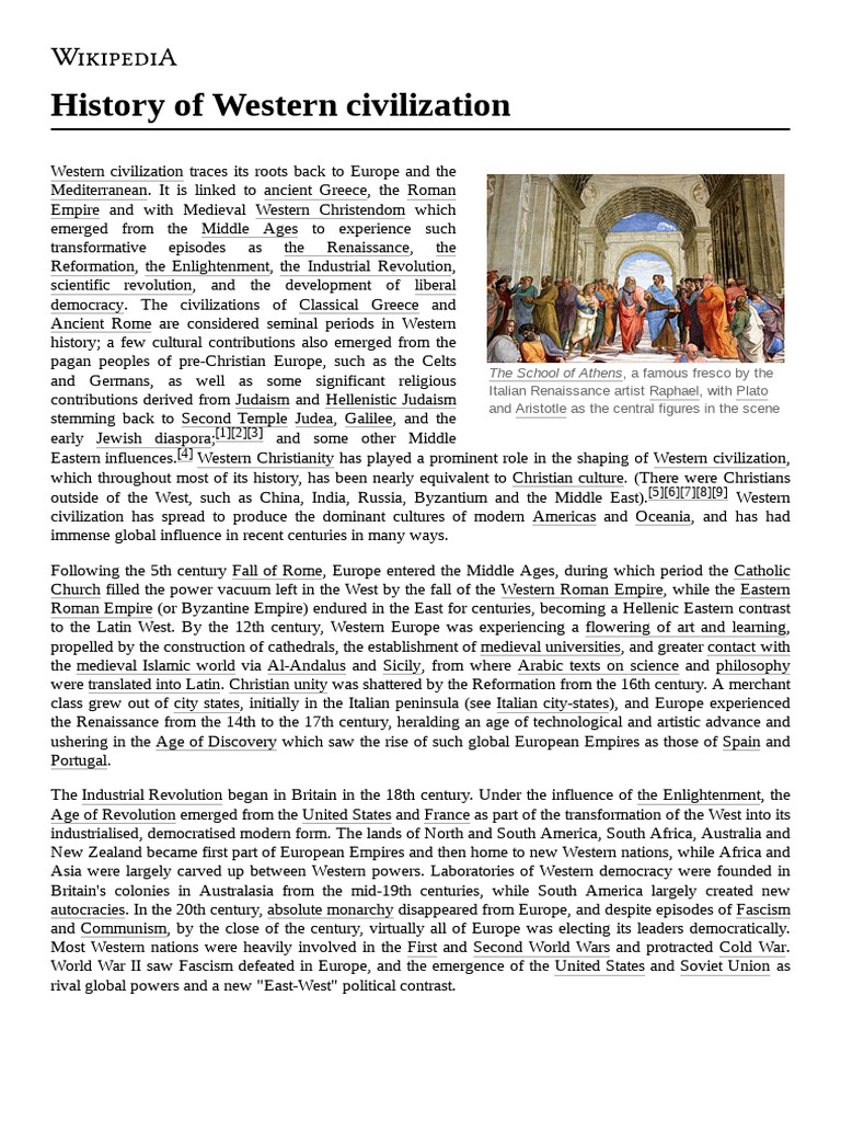 History_of_Western_civilization | PDF | Normans | Western Culture