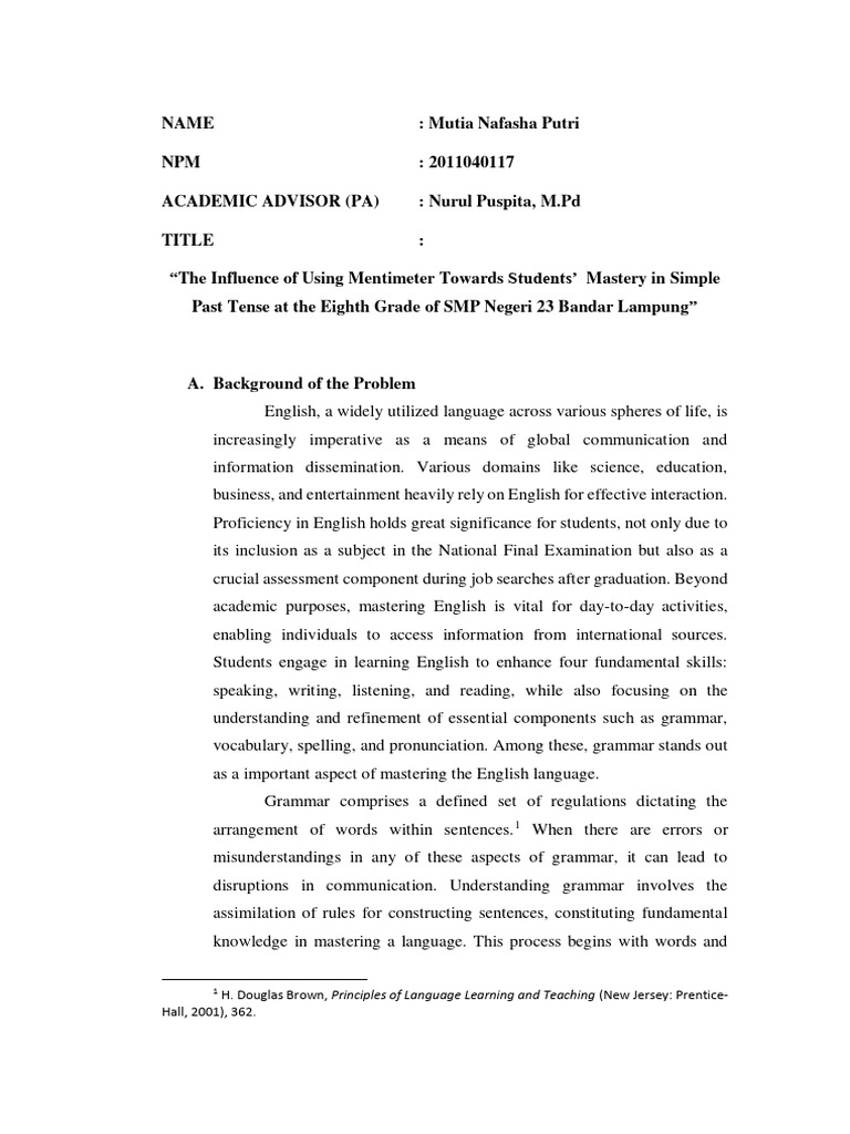 H. Douglas Brown, Principles of Language Learning and Teaching (New ...