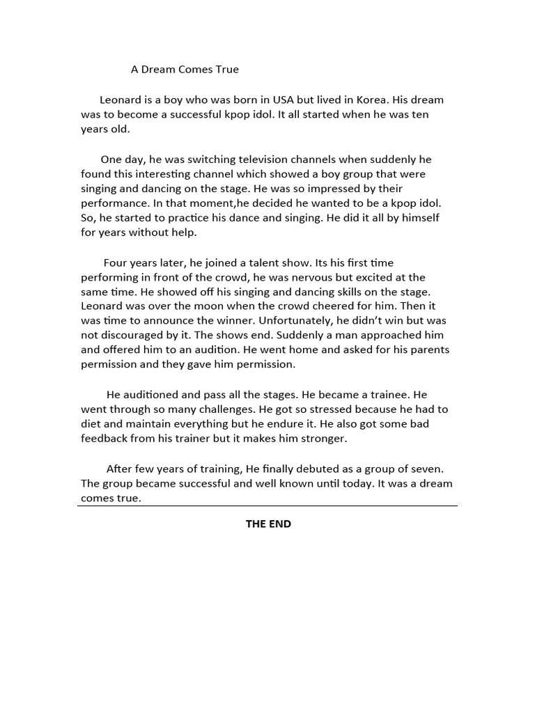 Story Essay-1-1 | PDF | Self-Improvement