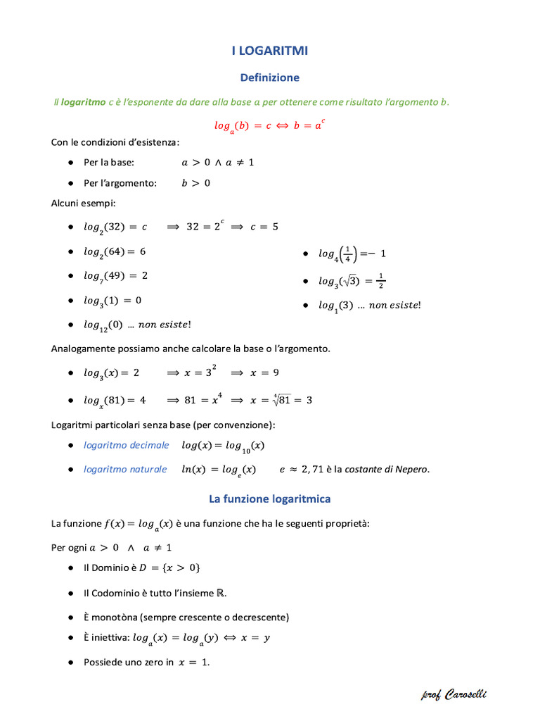 logaritmi | PDF