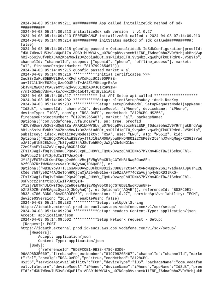 Id SDK Logs | PDF | Secure Communication | Computer Security