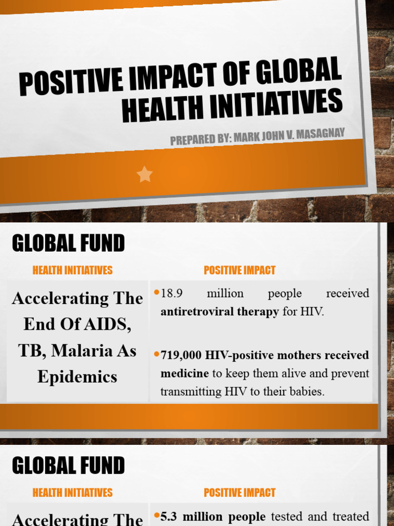 Positive Impact of Global Health Initiatives | PDF | Unicef | World ...