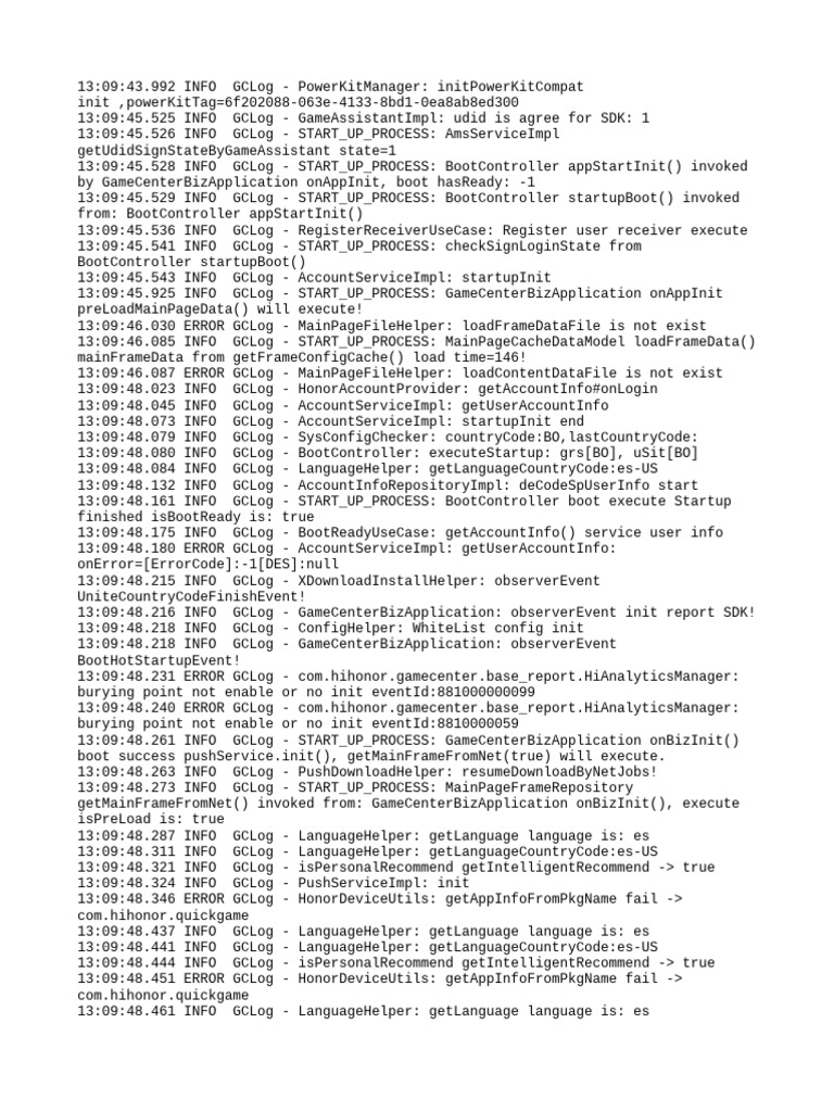 GameCenter Startup Log Analysis | PDF | Computer Science | Internet