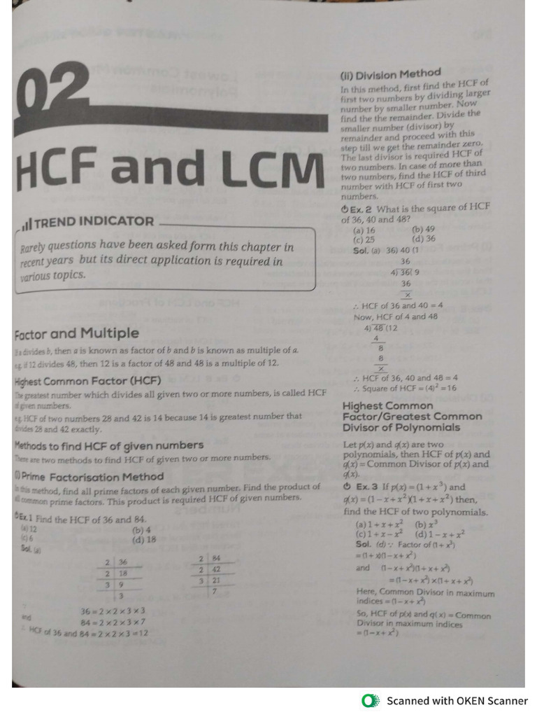 HCF & LCM | PDF