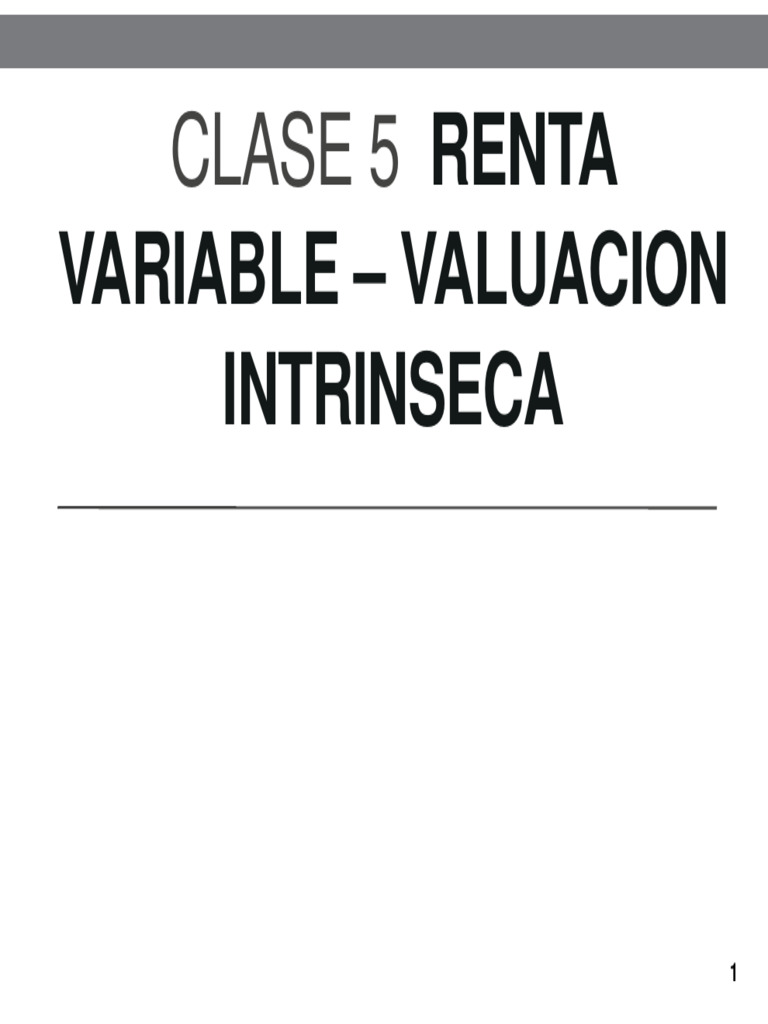 Clase 6– Renta Variable | PDF | Compartir (Finanzas) | Economía del conocimiento