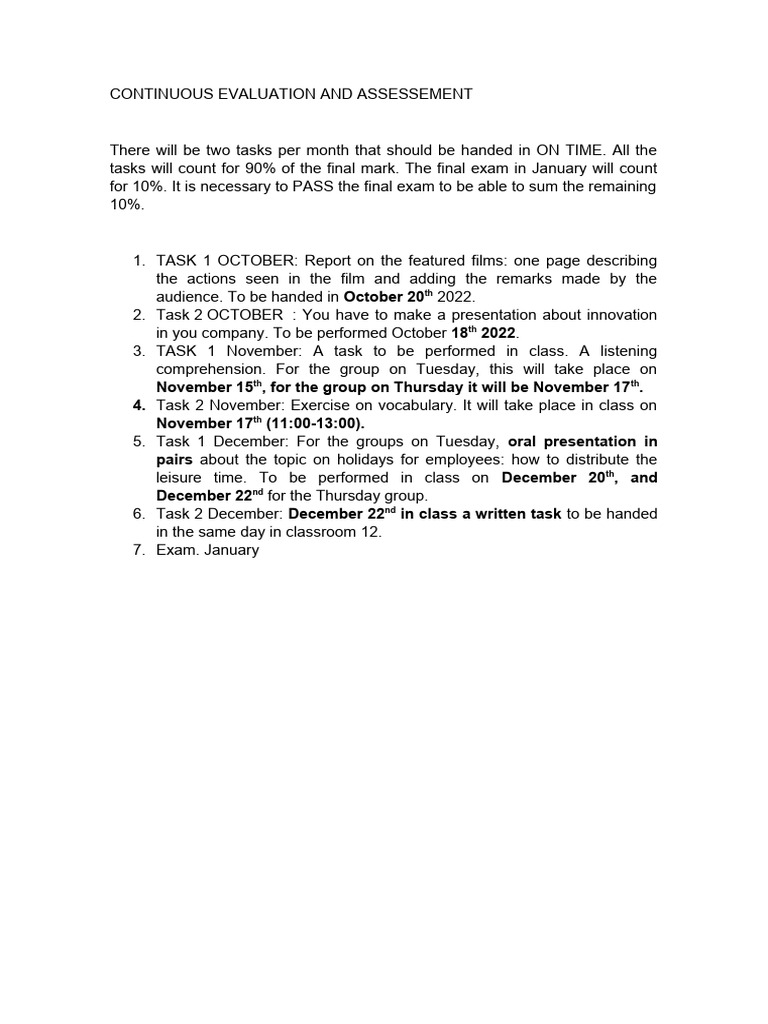 Continuous Evaluation and Assessement 8 | PDF | Language Arts & Discipline