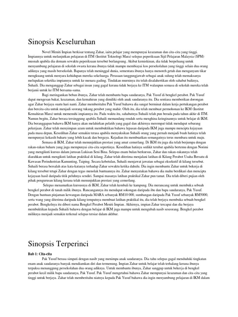 Sinopsis Meniti Impian PDF Version | PDF