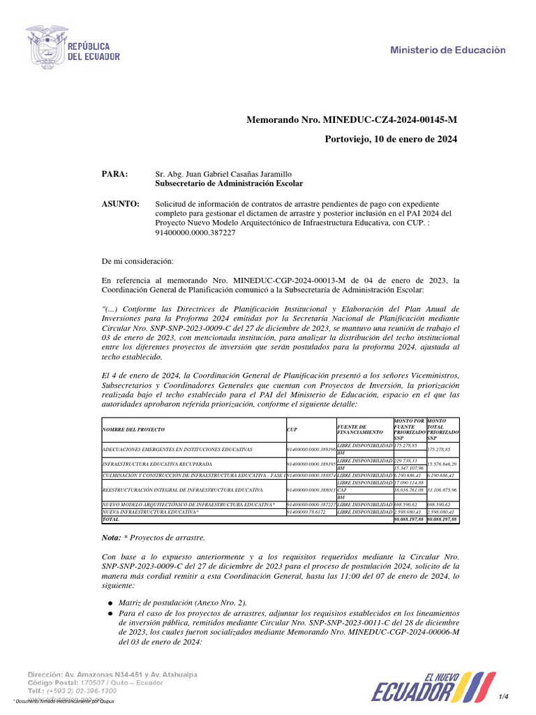 Mineduc CZ4 2024 00145 M | PDF | Economias