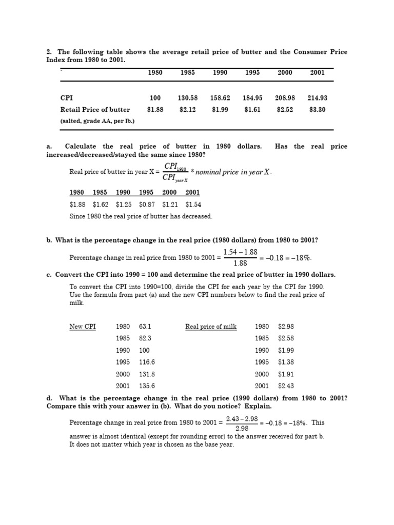 Assignment 1 Solutions | PDF | Consumer Price Index | Inflation