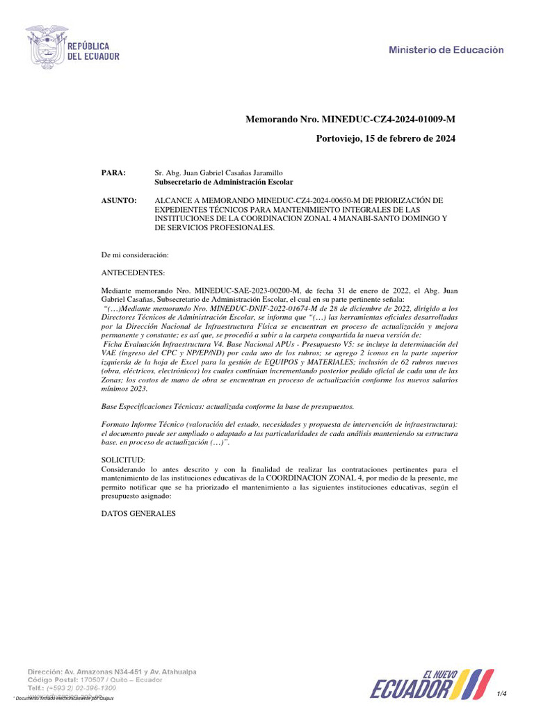 Mineduc CZ4 2024 01009 M | PDF