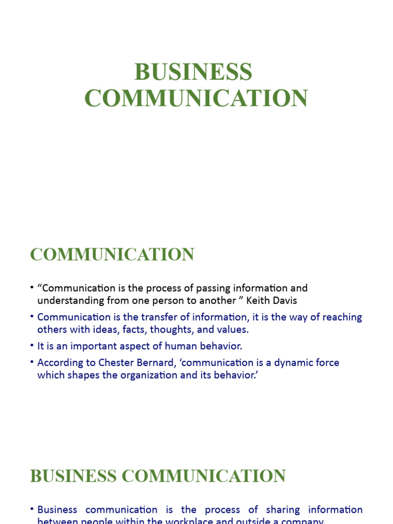 Essentials of Effective Business Communication | PDF | Communication ...