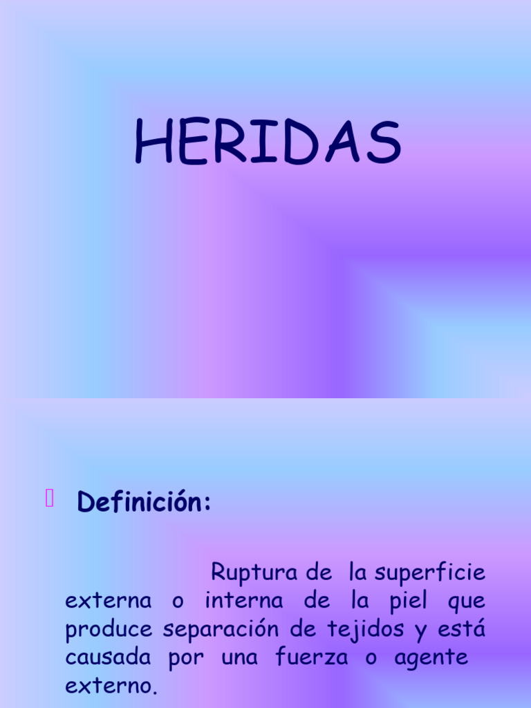 4.Heridas | PDF | Herida | Primeros auxilios