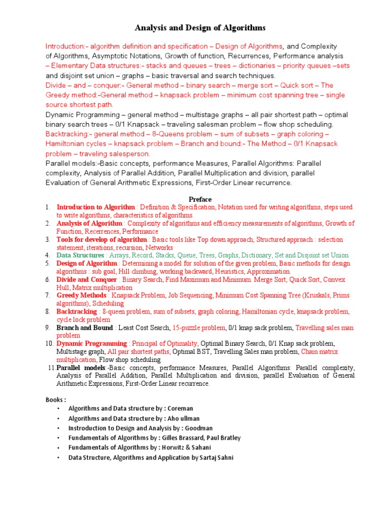 Daa | PDF | Dynamic Programming | Algorithms Daa | PDF | Dynamic Programming | Algorithms