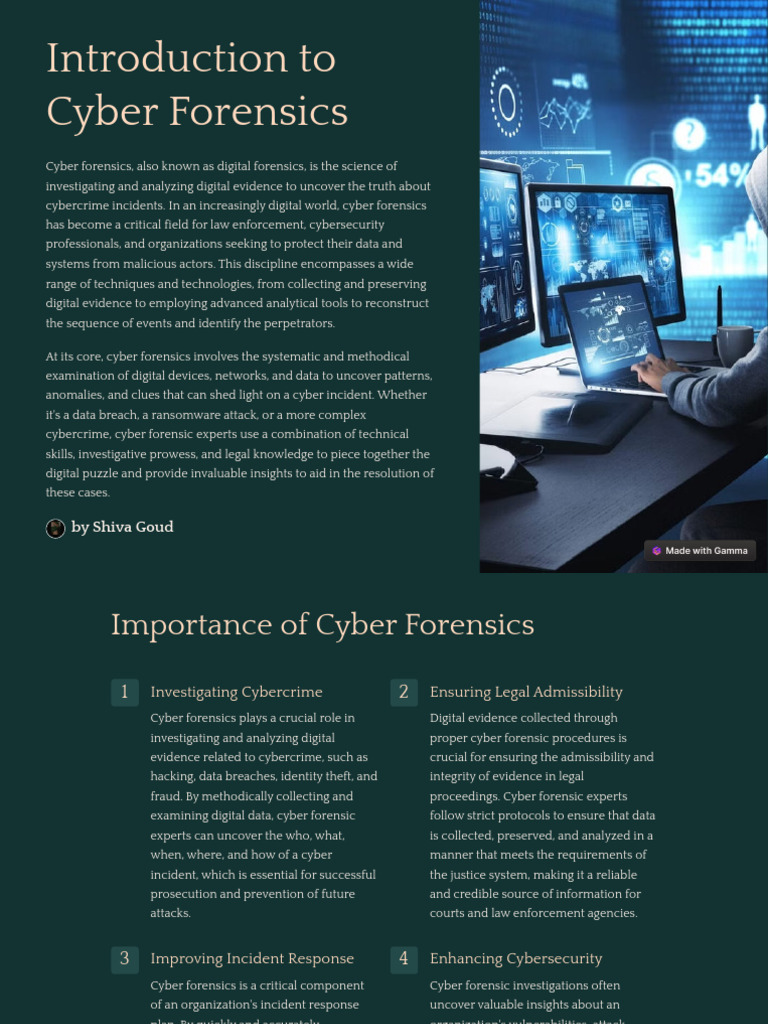 Introduction to Cyber Forensics | PDF | Computer Forensics | Digital ...