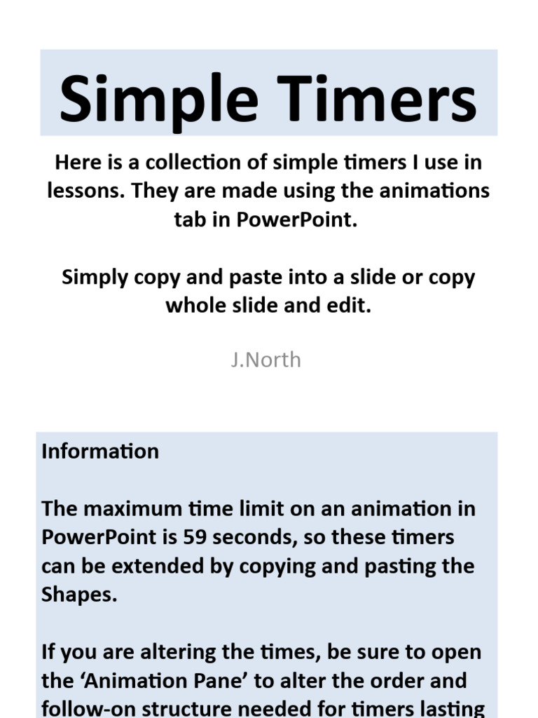 Timers | PDF