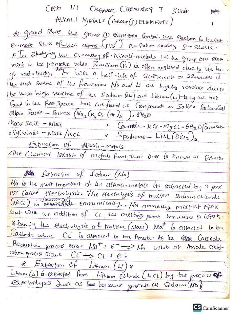 CHM 111 Complete Note-1 | PDF
