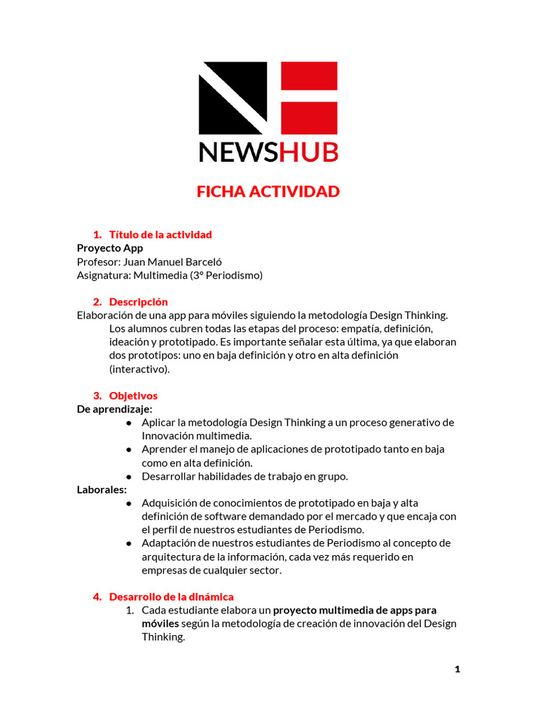 Ficha Actividad App | PDF | Software de la aplicacion | Multimedia