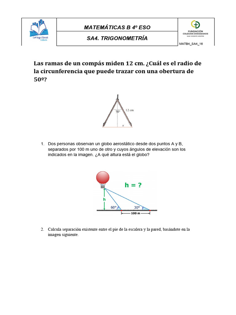MATB4 - SA4 - 16 Ejercicios 3 | PDF