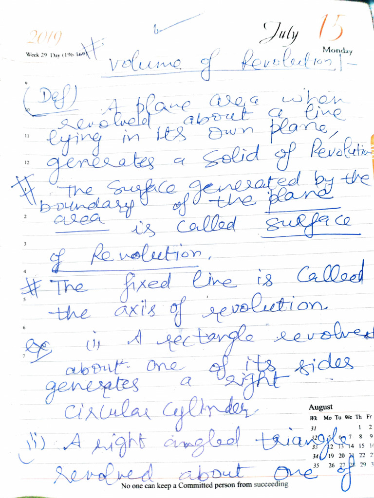 solid of Revolution ( Disk method , Washer method ) | PDF