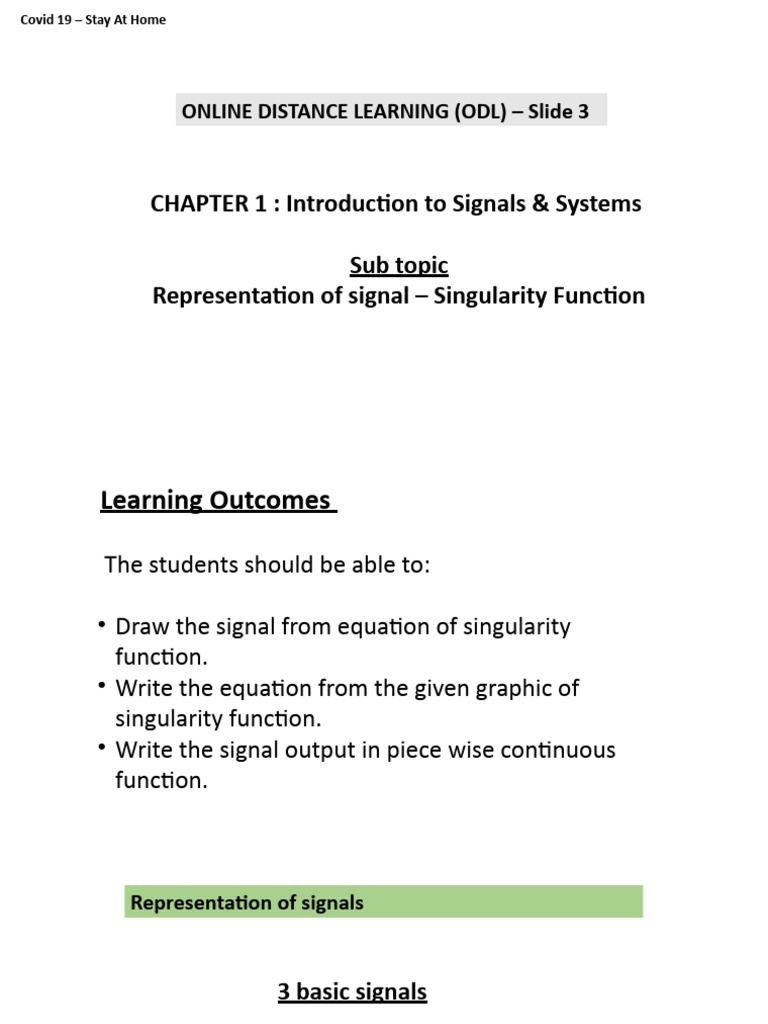 4 - Week2 - ODL 1 - Chapter 1 - Singularity Function | PDF | Function ...