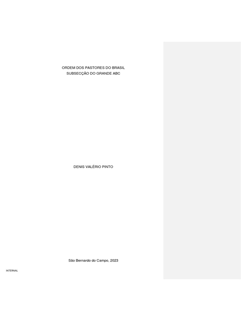 Declaração de Fé_Concílio Pastoral_Denis Valério Pinto | PDF | Bíblia ...
