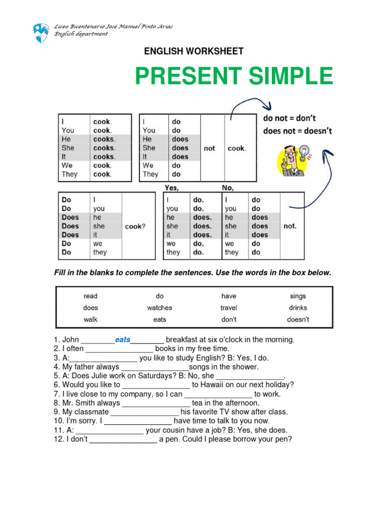 1 Simple Present | Download Free PDF | Languages | Foreign Language Studies