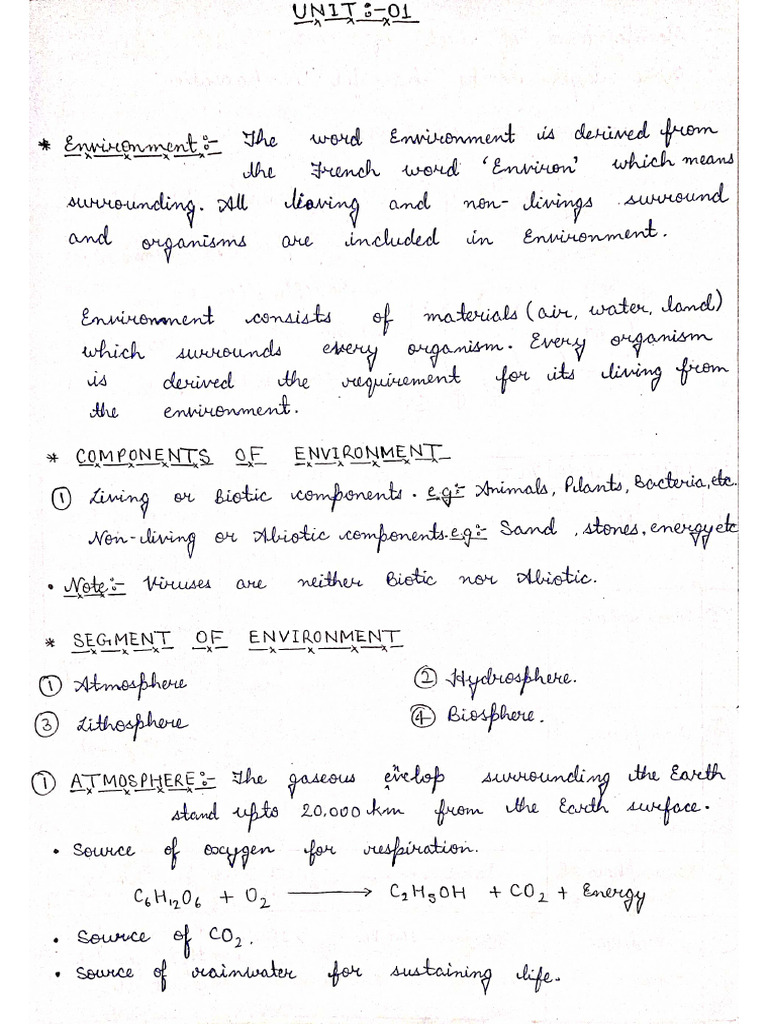 Environmental Chemistry Notes | PDF