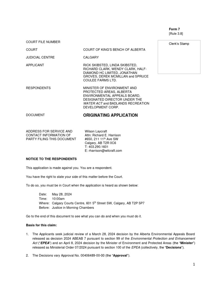 Originating Application | PDF | Appeal | Burden Of Proof (Law)