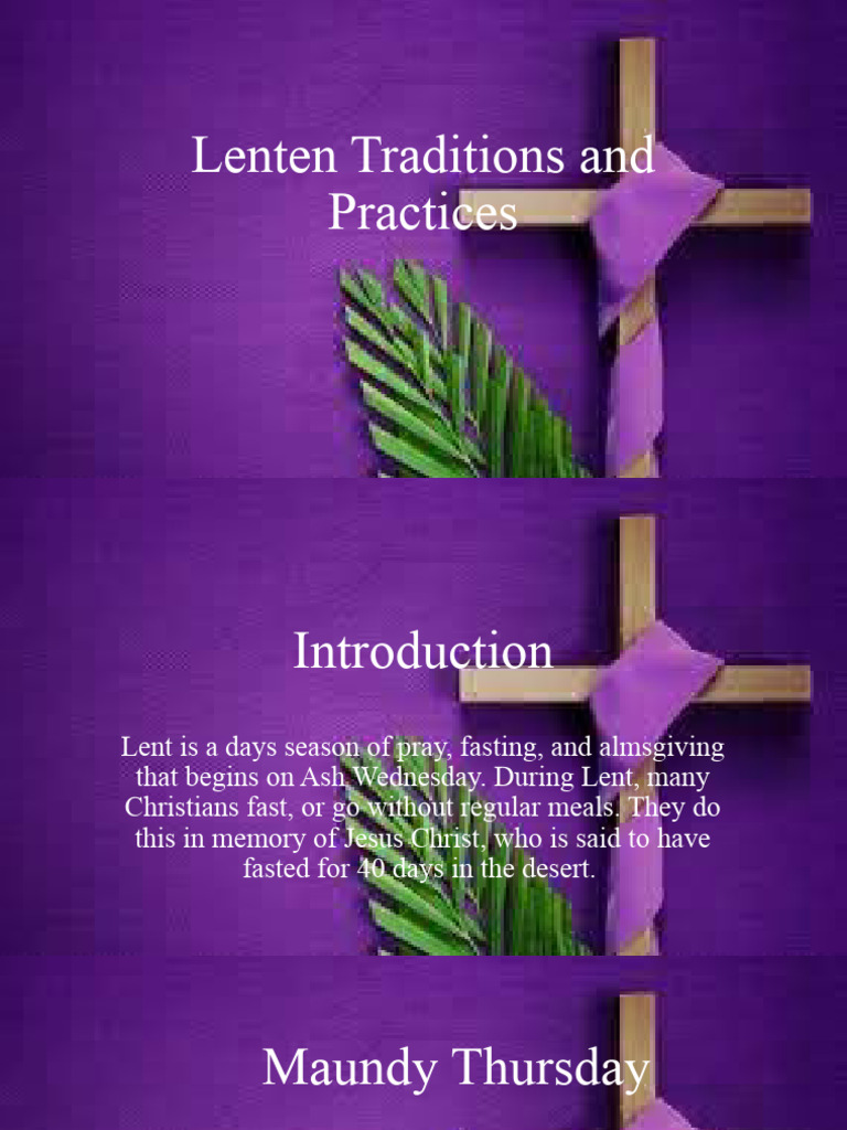Lenten Traditions and Practices | PDF