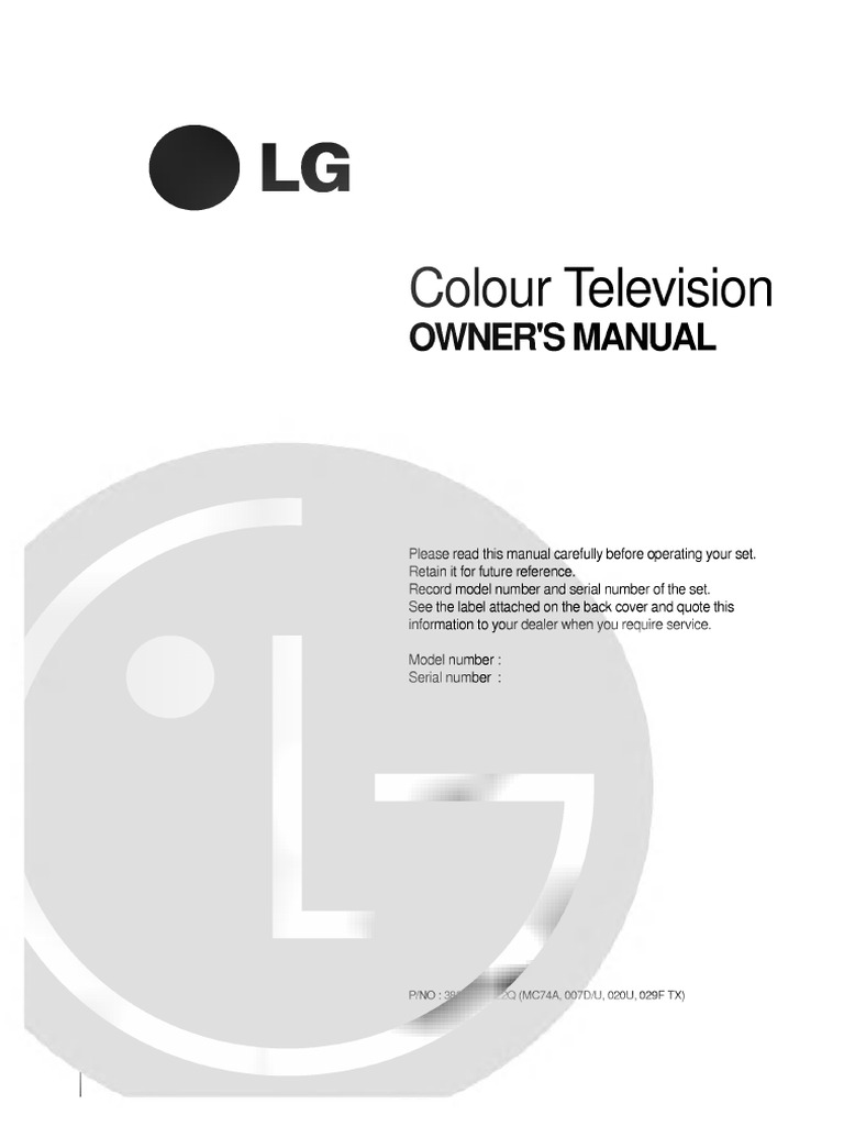 Color Television Owner's Manual | PDF | Menu (Computing) | Electronics