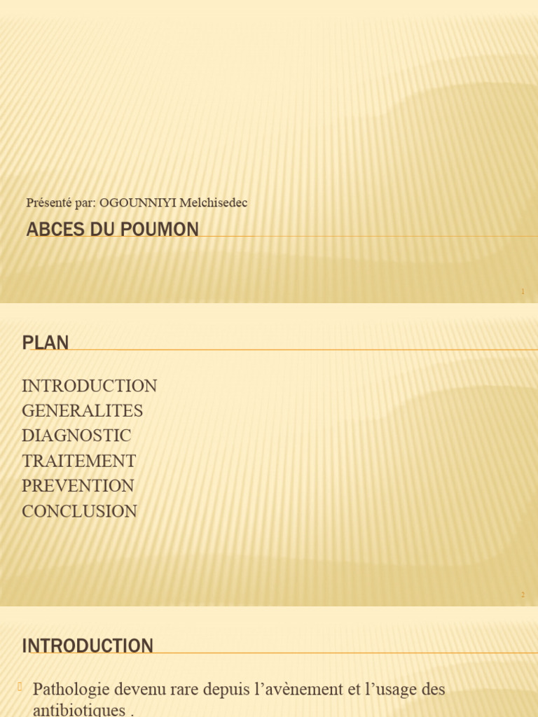 Abcès Pulmonaire : Diagnostic et Traitement | PDF | Poumon | Cancer du ...
