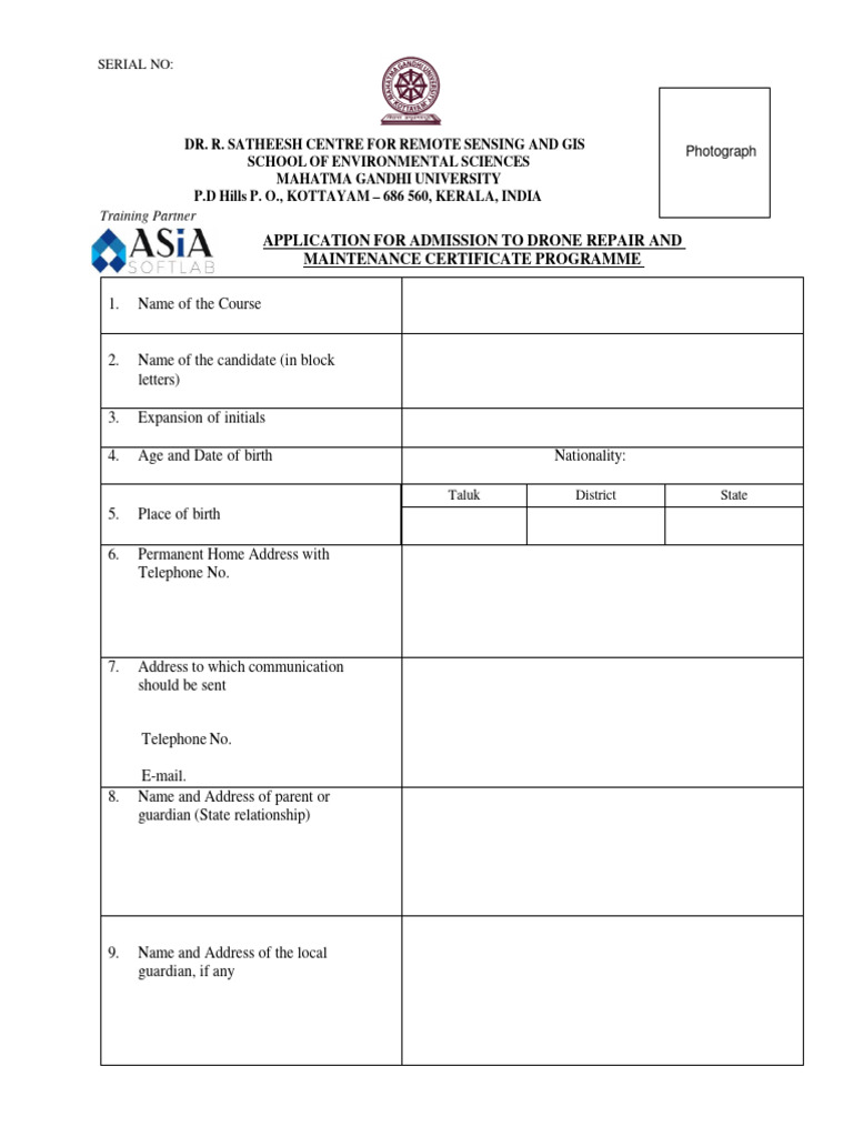 03 - Application Form DRMP | PDF