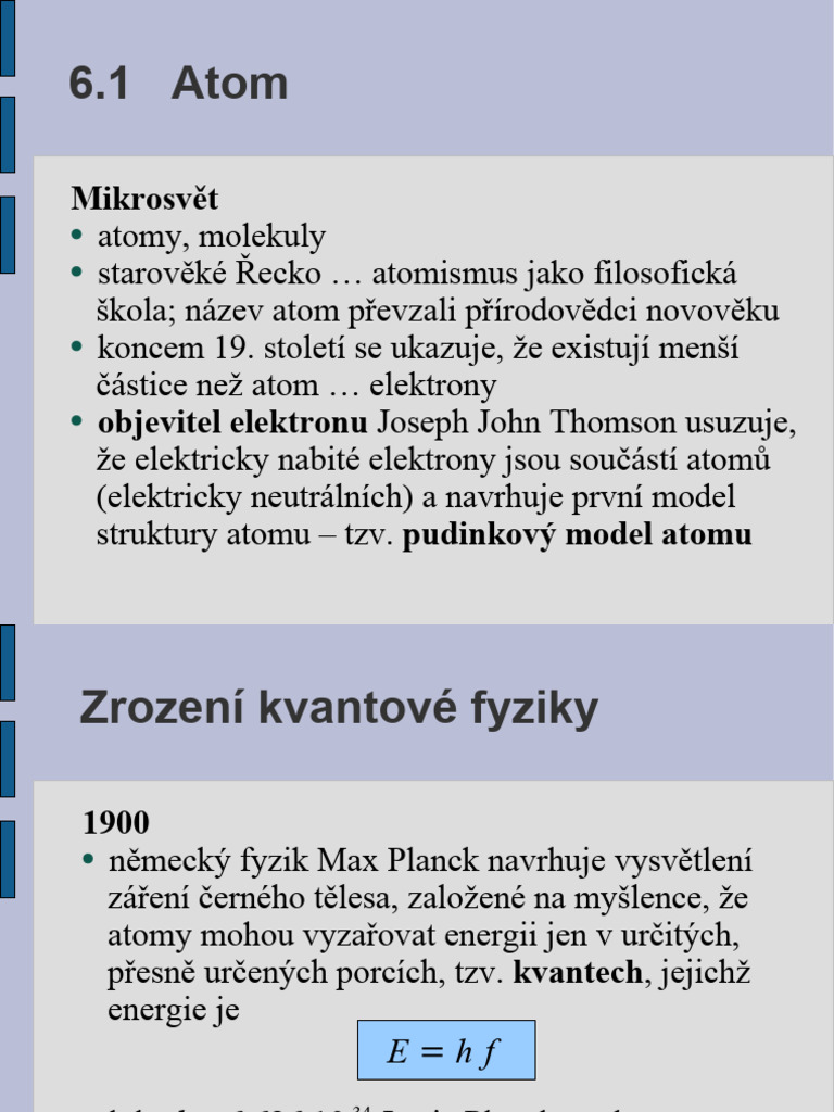 6 Fyzika Atomu A Vesmir | PDF